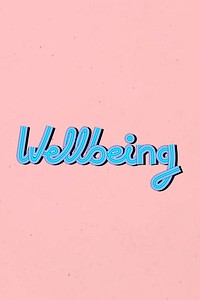 Retro wellbeing psd doodling lettering | Premium PSD - rawpixel