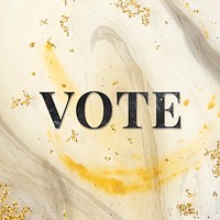 Vote word lettering font gold | Free Photo - rawpixel