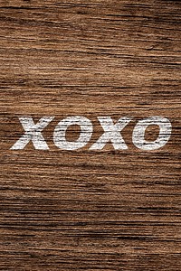 XOXO printed word typography coarse | Free Photo - rawpixel