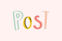 Post doodle typography vector kids | Premium Vector - rawpixel