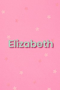 Elizabeth polka dot typography word | Free Photo - rawpixel