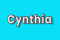 Cynthia name halftone shadow style | Free Photo - rawpixel