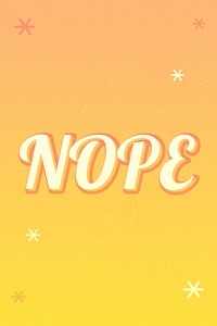 Nope word colorful star patterned | Free Photo - rawpixel