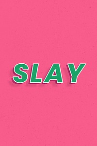 Retro slay word bold text | Free Photo - rawpixel