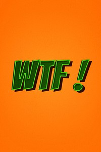 WTF! word retro font style | Free Photo - rawpixel