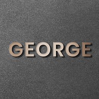 George typography gold design element | Free Vector - rawpixel