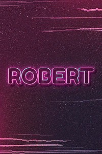 Robert word art vector neon | Free Photo - rawpixel