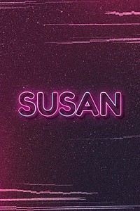 Susan word art vector neon | Free Photo - rawpixel
