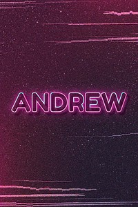 Andrew word art vector neon | Free Photo - rawpixel