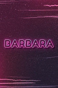 Barbara word art vector neon | Free Photo - rawpixel