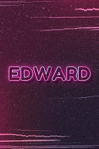 Edward word art vector neon | Free Photo - rawpixel