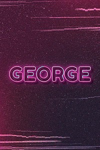 George word art vector neon | Free Photo - rawpixel