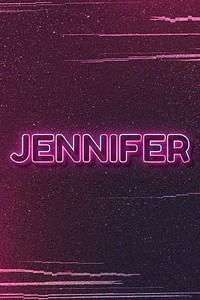 Jennifer word art vector neon | Premium Photo - rawpixel