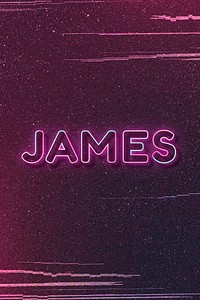 James word art vector neon | Free Photo - rawpixel