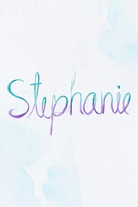Stephanie female vector name calligraphy | Premium Vector - rawpixel