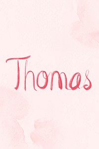 Thomas male name vector calligraphy | Premium Vector - rawpixel