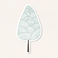 Cute doodle tree sticker with a white | Premium Vector - rawpixel