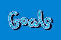 Funky Goals typography blue shades | Free Photo - rawpixel