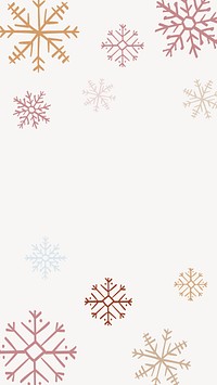 Winter snowflake mobile wallpaper, aesthetic | Premium Vector - rawpixel