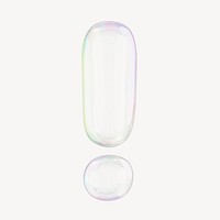 Exclamation mark symbol, 3D transparent | Premium PSD - rawpixel