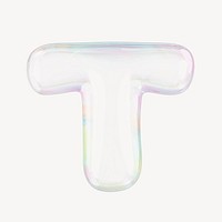 T letter, 3D transparent holographic | Free Photo - rawpixel