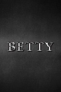 Betty typography silver metallic effect | Free Photo - rawpixel