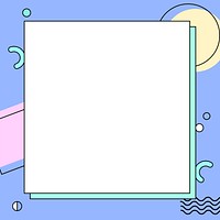 Blue funky frame background, memphis | Premium Photo - rawpixel