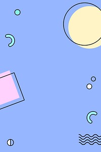 Blue funky background, memphis border | Premium Photo - rawpixel