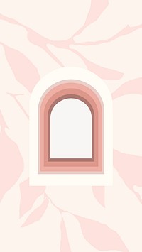 Pink leaf arch frame, minimal | Premium Vector - rawpixel