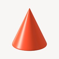 3D orange cone shape, geometric | Premium PSD - rawpixel
