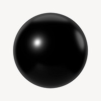 3D black sphere shape, geometric | Premium PSD - rawpixel