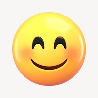 Blushing face 3D emoticon illustration | Free Photo Illustration - rawpixel