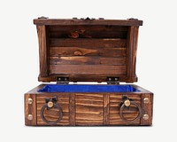 Wood treasure chest collage element | Free PSD - rawpixel
