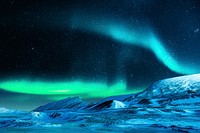 Arctic northern lights background, aesthetic | Premium PSD - rawpixel