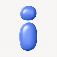 3D i letter, blue English | Free Photo - rawpixel