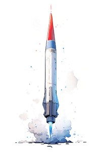 Rocket missile white background spacecraft. | Free Photo Illustration ...