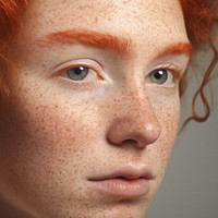 Freckles skin texture hairstyle forehead | Premium Photo - rawpixel