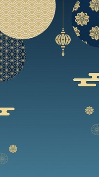 Blue Chinese oriental mobile wallpaper, | Premium Photo - rawpixel