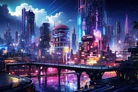 Distopian city architecture metropolis cityscape. | Premium Photo ...