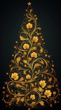 Decorated christmas tree pattern wallpaper | Free Photo Illustration ...