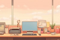 Working desk furniture computer table. | Premium Photo Illustration ...