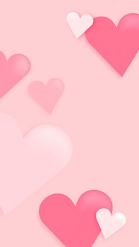 Heart pattern phone wallpaper cute | Premium Photo - rawpixel
