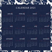 Calendar 2021 editable template psd | Premium PSD - rawpixel