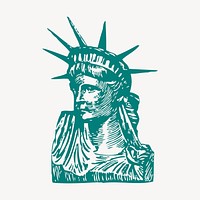 Statue Liberty drawing, famous landmark | Free Vector - rawpixel