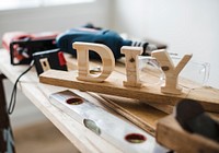 Wooden DIY sign with tools | Premium Photo - rawpixel