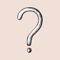 Hand-drawn gray question mark illustration | Premium Vector ...