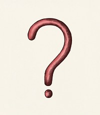 Hand-drawn red question mark illustration | Premium PSD Illustration ...