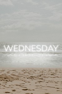 White neon text WEDNESDAY typography | Free Photo - rawpixel