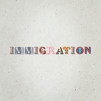 Immigration word ornamental font typography | Free Photo - rawpixel