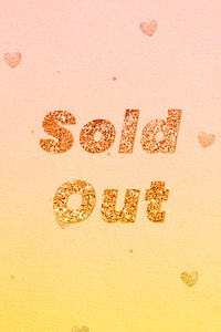 Glittery sold out word typography | Free Photo - rawpixel